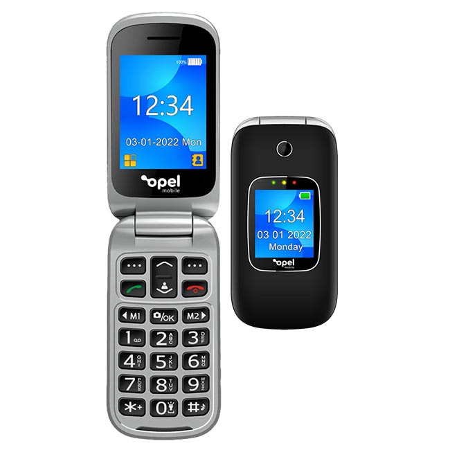 Opel Flip Phone 4 (4G, Keypad) - Black Online - POP Phones, New Zealand
