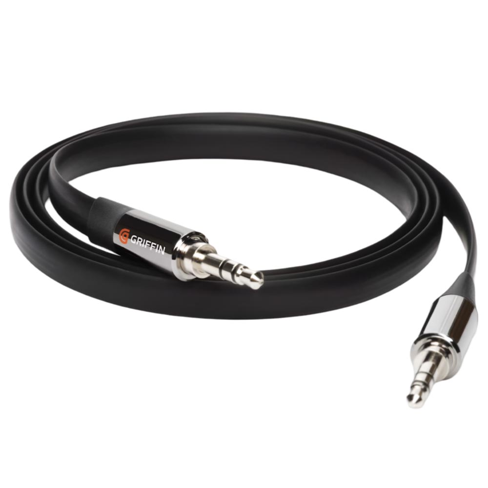 Buy Griffin 3.5mm Aux Cable Flat 3ft - Black Online - POP Phones, New ...
