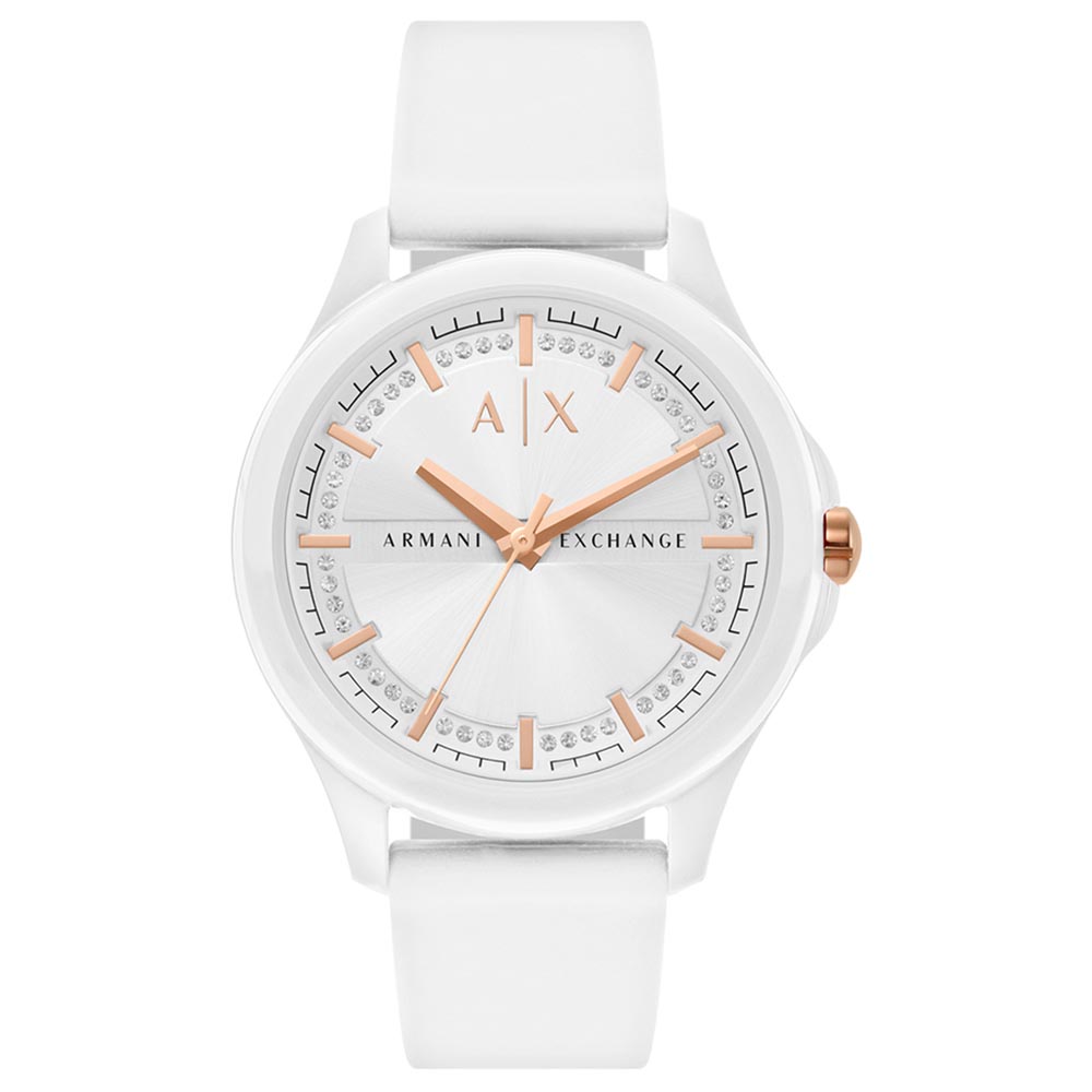 Buy Armani Exchange Lady Hampton White Analog Women's Watch (AX5268 ...