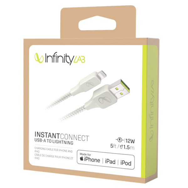 Buy InfinityLab InstantConnect USB-A to Lightning 1.5M Cable - White Online - POP Phones, New ...